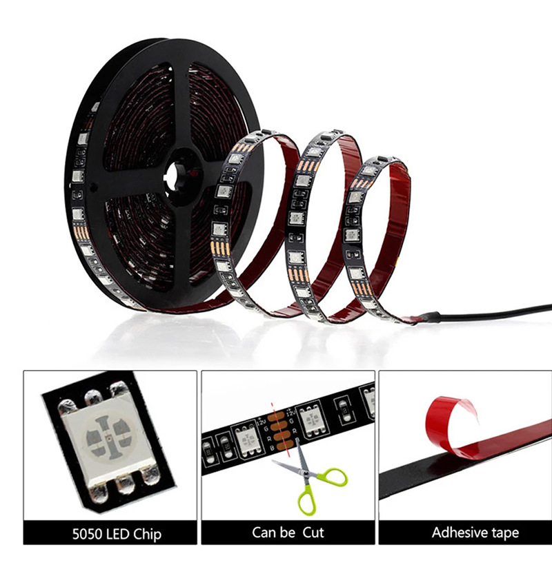 LED灯带套装5050/2835蓝牙APP控制RGB室内低压客厅智能控制-阿里巴巴