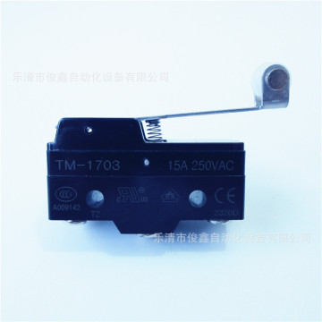 微动开关TM1703 TM-1703 长柄带滑轮行程开关自复位15A 250V-阿里巴巴