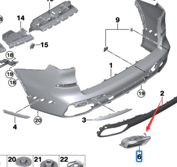 51128074189 51128074190适用于宝马X5 X6 X7G05G06G07消声器尾-阿里巴巴