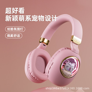 MICSHON麦臣跨境卡通头戴式蓝牙耳机 RGB幻彩灯太空仓头戴式耳机-阿里巴巴