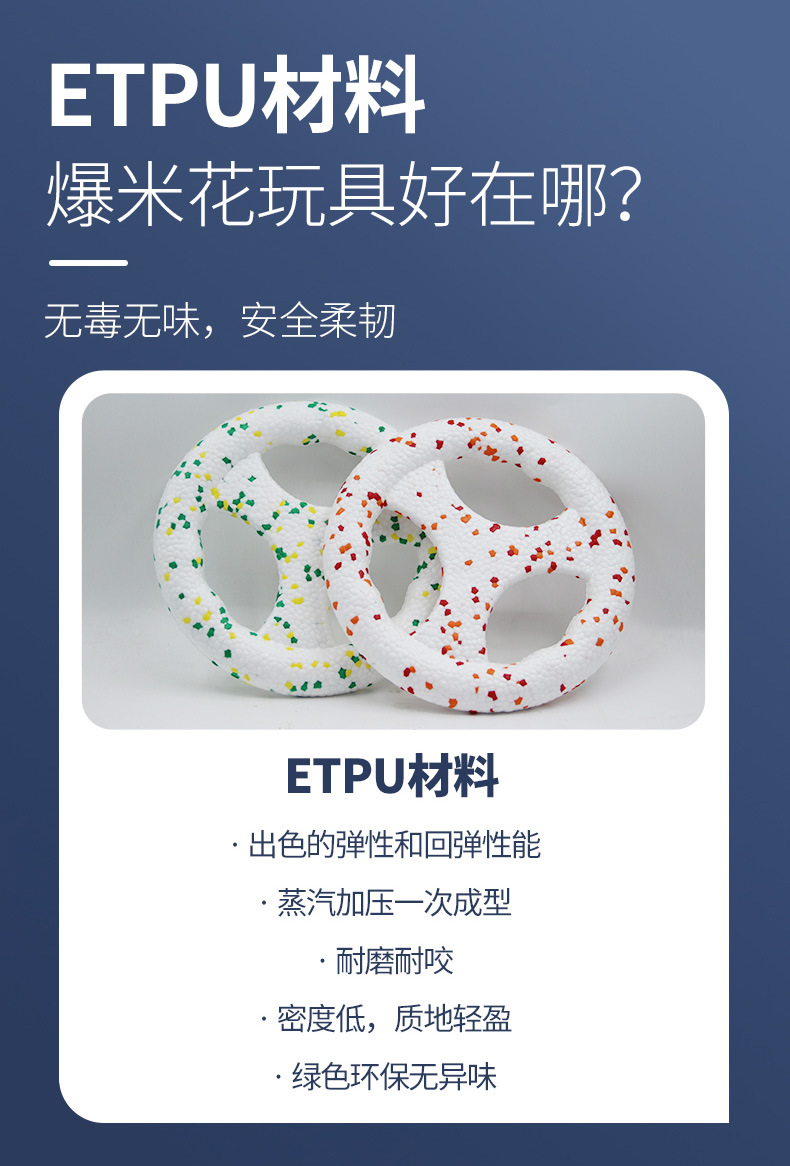 ETPU爆米花环方向盘玩具狗狗玩具咬环宠物狗拔河玩具训练-阿里巴巴