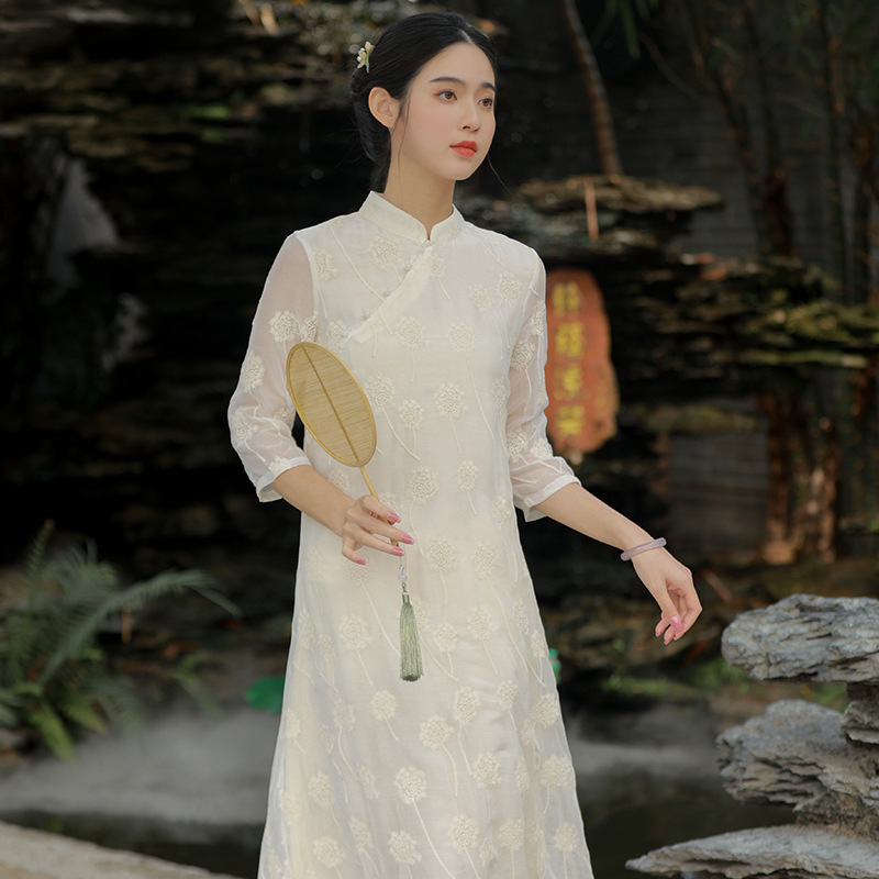 restoring ancient ways Qipao Chinese dress retro cheongsam for women ...