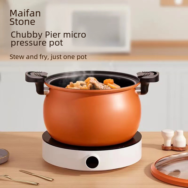 Maifan Stone Soup Pot Non-stick Pan Large Capacity Micro-pressure Pot ...
