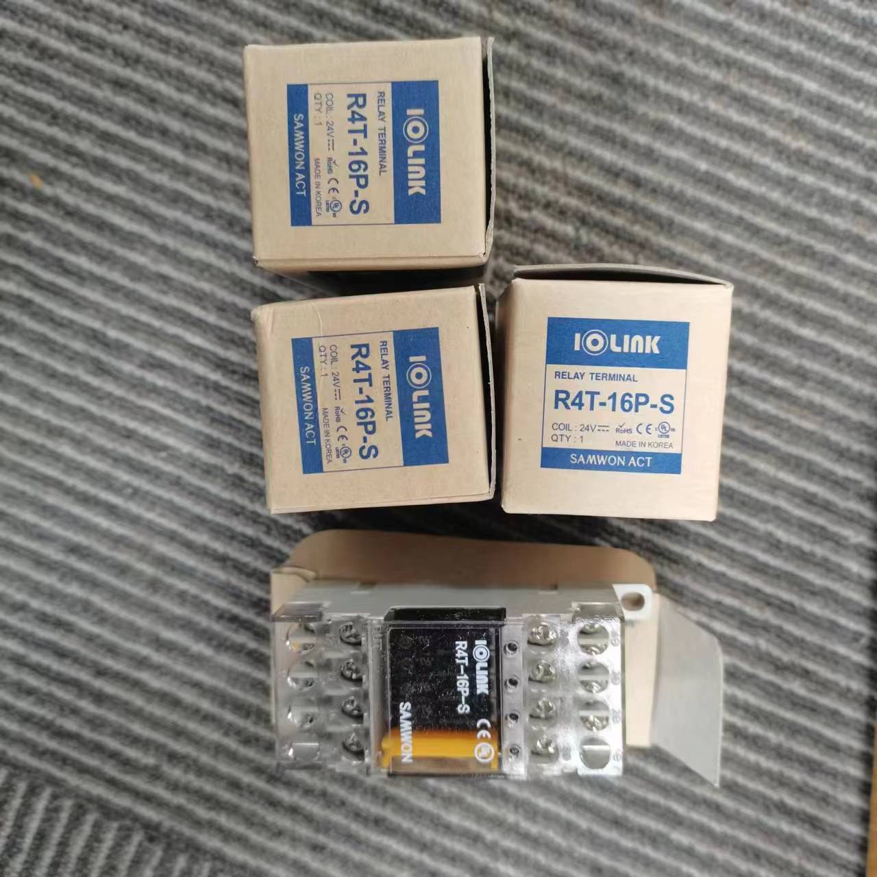 全新原装R4T-16P-S, R4T-G6D韩国三元小型4点继电器模组-阿里巴巴