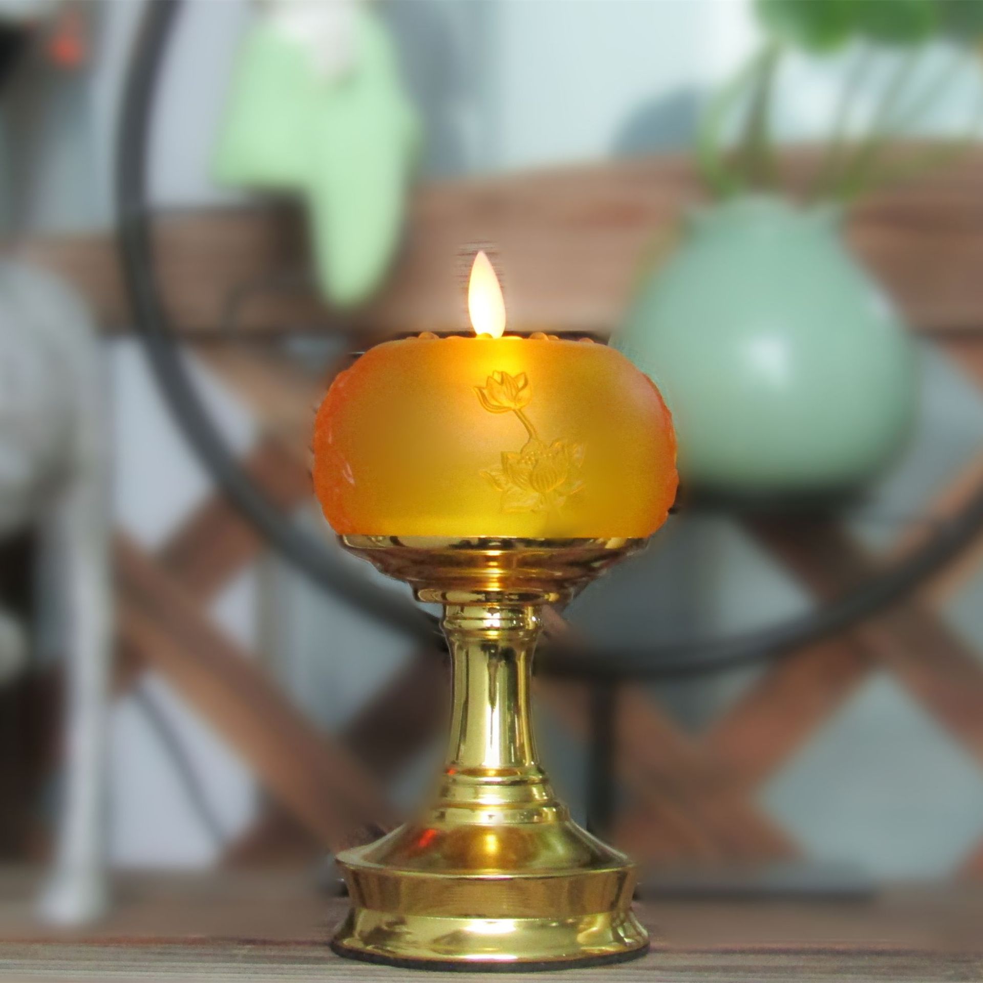 LED玻璃莲花灯寺庙供奉无烟供灯酥油灯琥珀等浮雕琉璃荷花灯批发-阿里巴巴