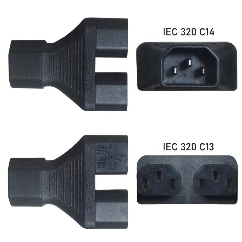 定制 转换插头 C13转C14转C19转C20转C8转C7弯头组装头 转换插座-阿里巴巴