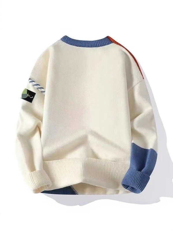 跨境ston石头罗盘袖标毛衣男拼接冬季美式休闲针织衫男宽松毛线衣 | 1688.comの工場直送商品を7sGoodでお得に購入 | 中国輸入 ...