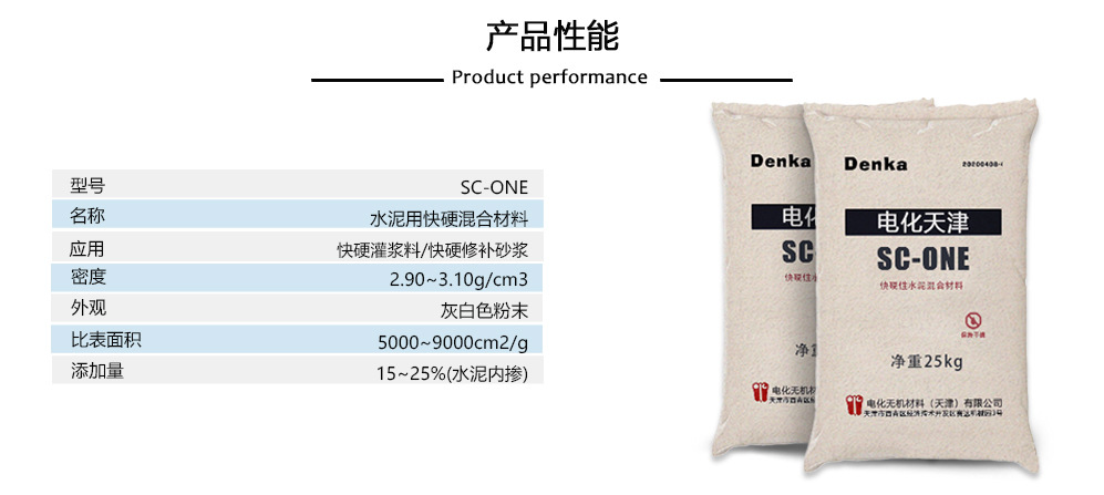 【日本电化DENKA】水泥用快硬混合材料DENKA SC-ONE高性价比快硬-阿里巴巴