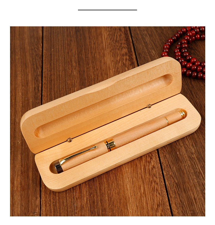木制笔盒复古礼盒钢笔盒简约实木收纳盒木盒商务文具盒单支笔盒子-阿里巴巴