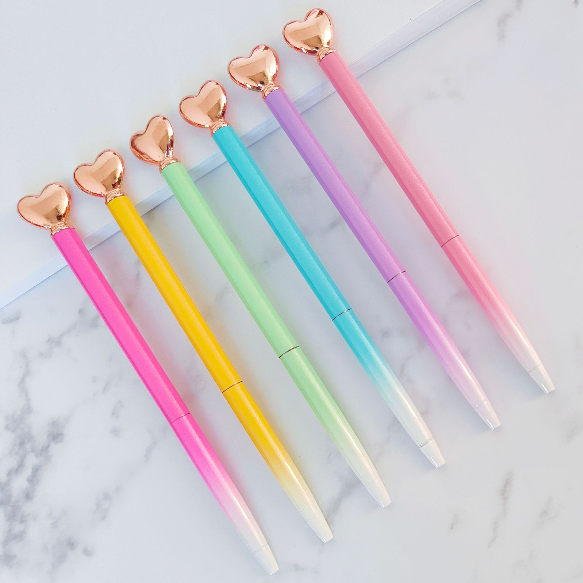 爱心圆珠笔批发创意签字笔可爱少女金属笔办公礼品广告跨境厂家-阿里巴巴