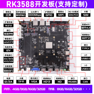 源厂定制RK3588开发板 支持定制广告机物联网边缘计算游戏机平板-阿里巴巴