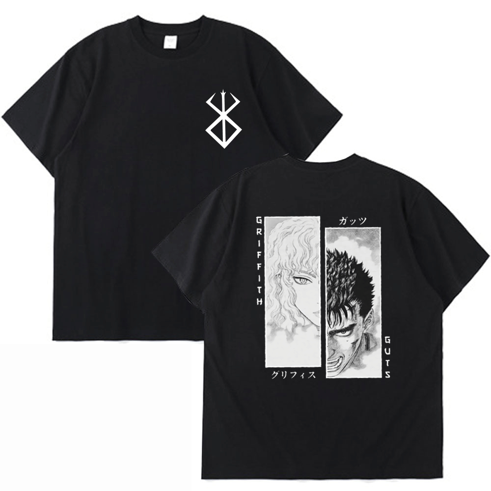 Berserk Guts T-Shirt for Men Women Swordsman Gatsu Anime T S-阿里巴巴