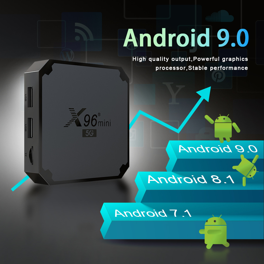 X96 mini 5G迷你安卓网络播放器 S905W4四核 双频 WIFI 电视盒子-阿里巴巴