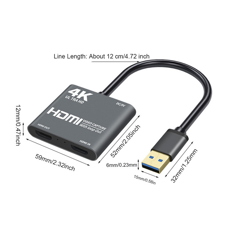 外贸款USB3.0采集卡 capture card 视频采集器 4k60hz HDTV-阿里巴巴