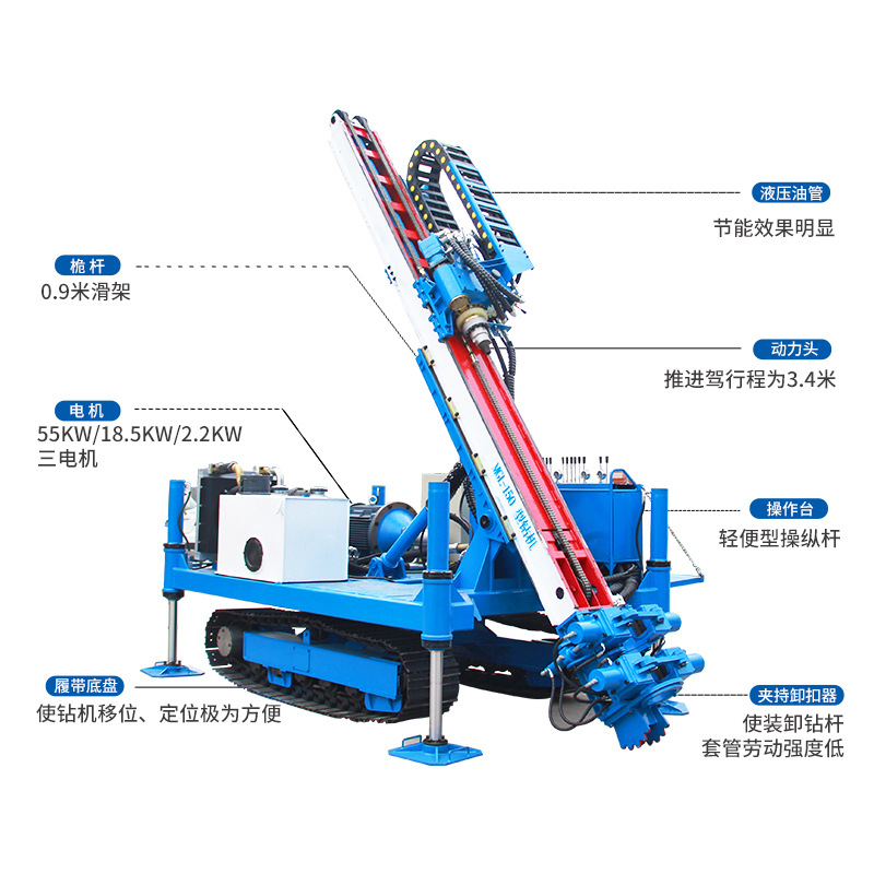 履带高压钻机锚杆钻机厂家锚索锚固钻机参数护坡打桩钻孔-阿里巴巴