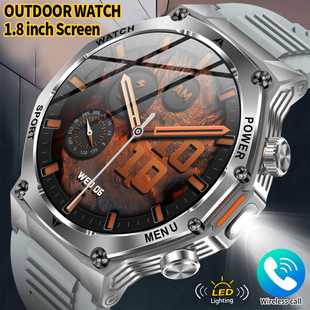 跨境新款AK82智能手表蓝牙通话计步器手电筒心率血压男款计步手环-阿里巴巴