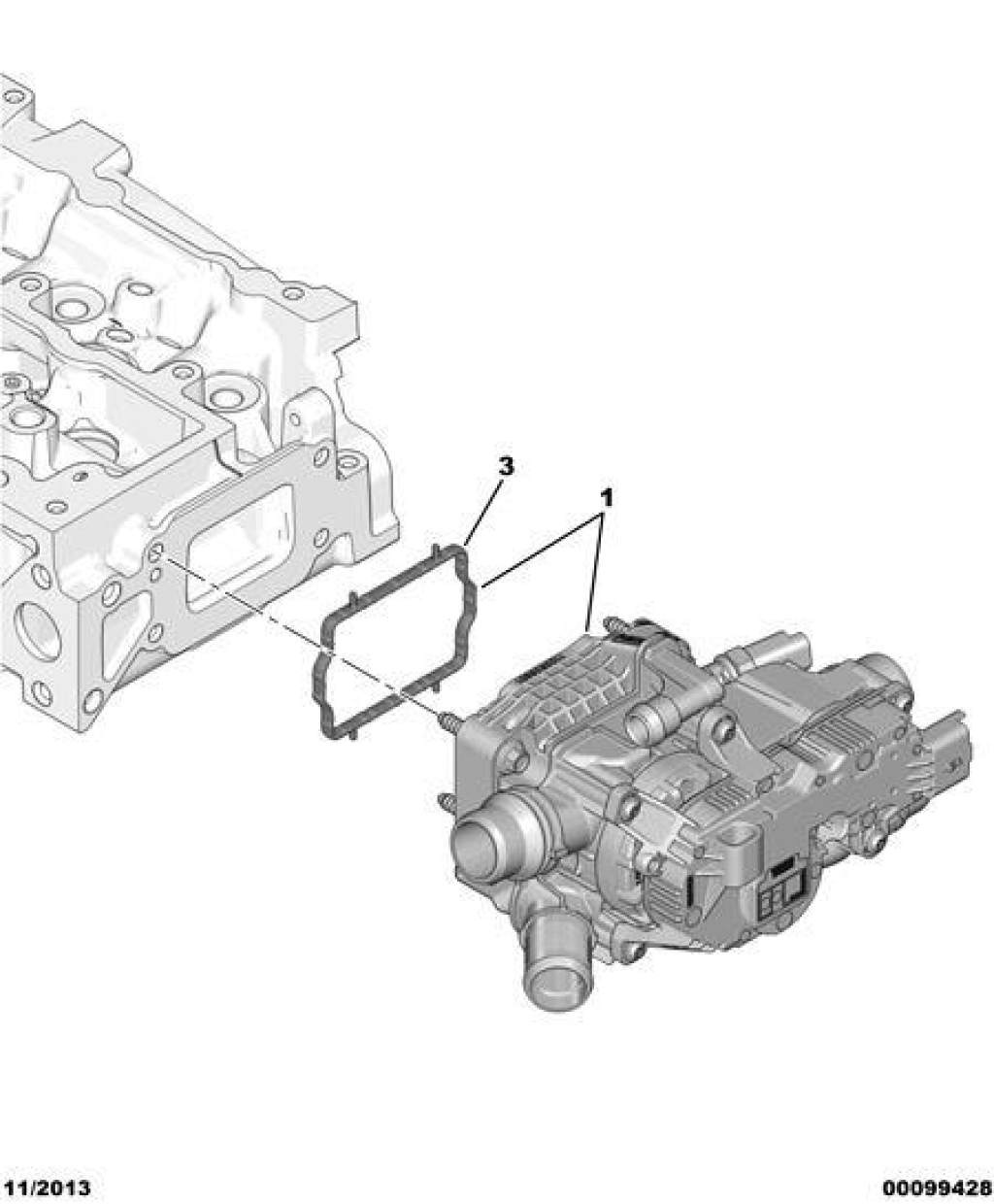 适配标致208 3008 508 C3节温器9850364680 9803549480-阿里巴巴