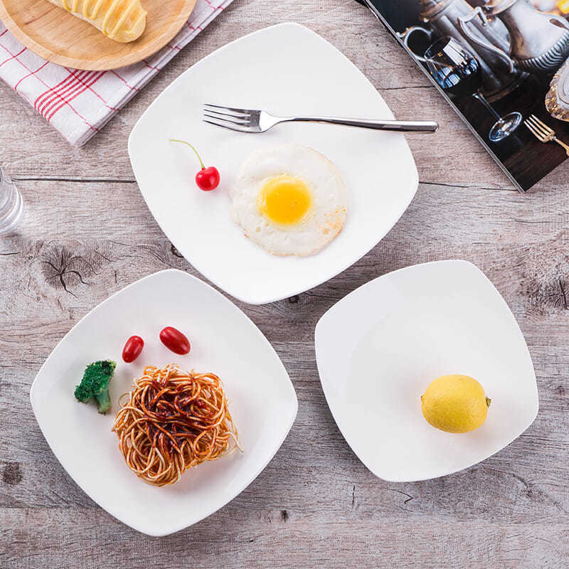 陶瓷盘子酒店家用四方盘正方形盘浅盘方盘酒店炒饭盘小吃点心盘-阿里巴巴