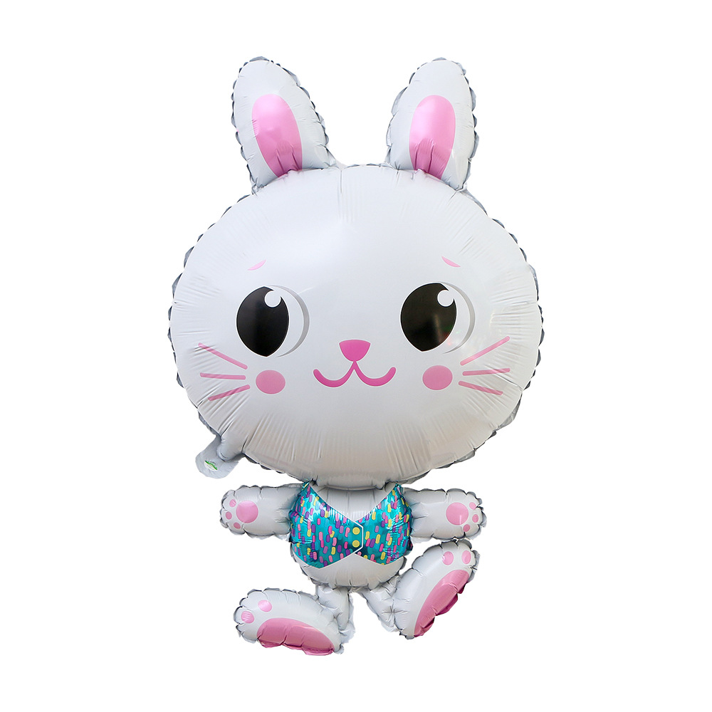 跨境 复活节派对装饰布置卡通兔子气球 Happy Easter小兔子气球-阿里巴巴