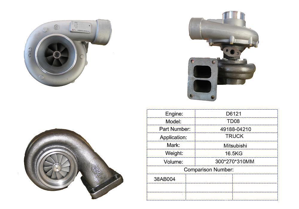 厂家直供涡轮增压器for TD08H 49188-04210 38AB004 with C6121ZG-阿里巴巴