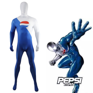 百事超人连体紧身衣PEPSI man cosplay-阿里巴巴