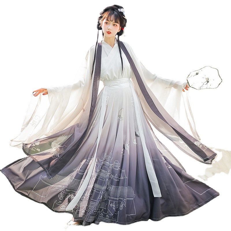 Tang Dynasty Hanfu Fairy dress for women female Chinese wind waist Ru ...