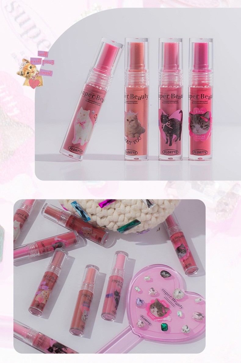 天生粉红上新FLORTTE/花洛莉亚怪美莉亚唇部精华蜜嫩妹纯欲唇油-阿里巴巴
