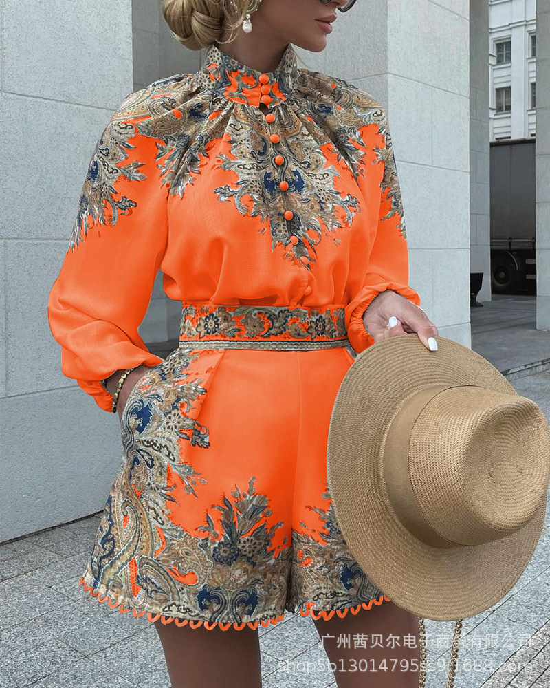 (Set) 2021 European and American Clothing New Printed Suit - ShopShipShake