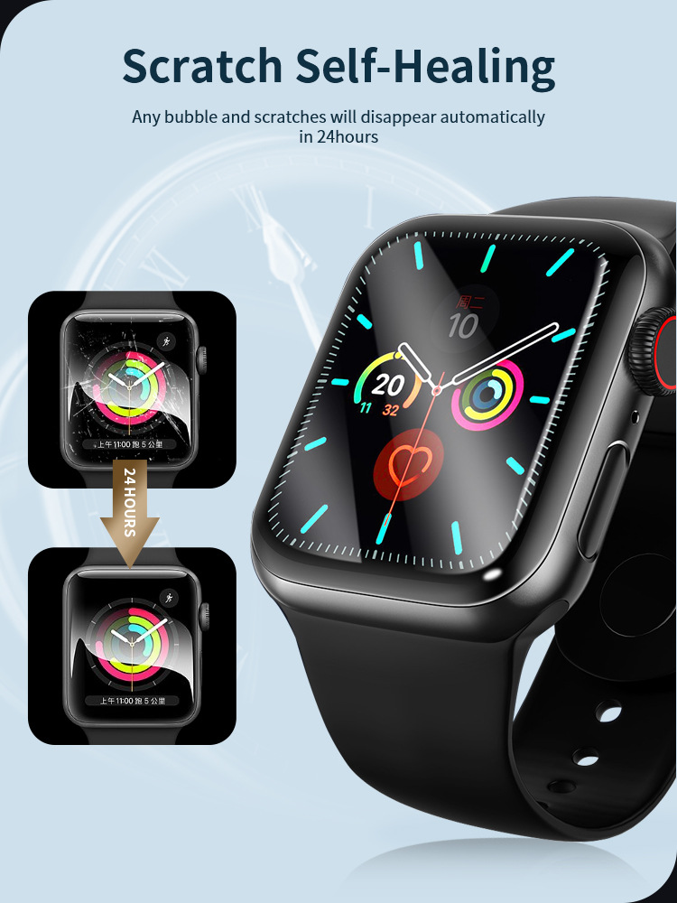适用苹果手表贴膜S8水凝膜高清AppleWatch贴膜49ultra iwatch软膜-阿里巴巴