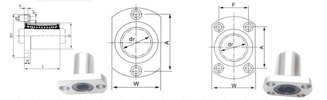 单衬套直线轴承LHFCM/LHFC6/8/10/12/13/16/20/LHFC-N25 30-阿里巴巴