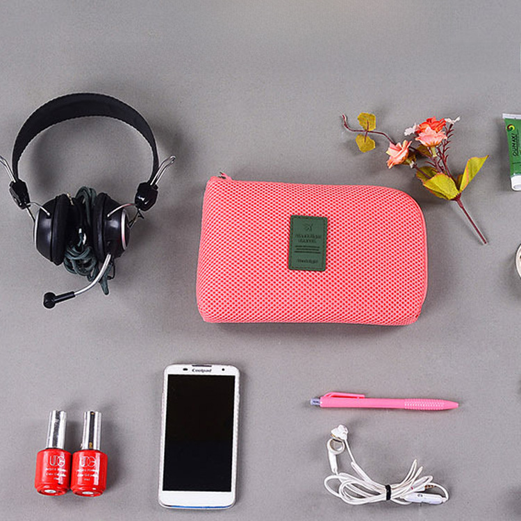 Touts Shockproof Mesh Travel Digital Storage Bag Mobile Phone Data ...
