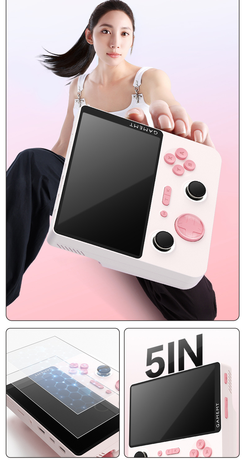 跨境E5Plus掌机安卓双系统2+16GB复古联网WIFI游戏机5寸大屏街机-阿里巴巴