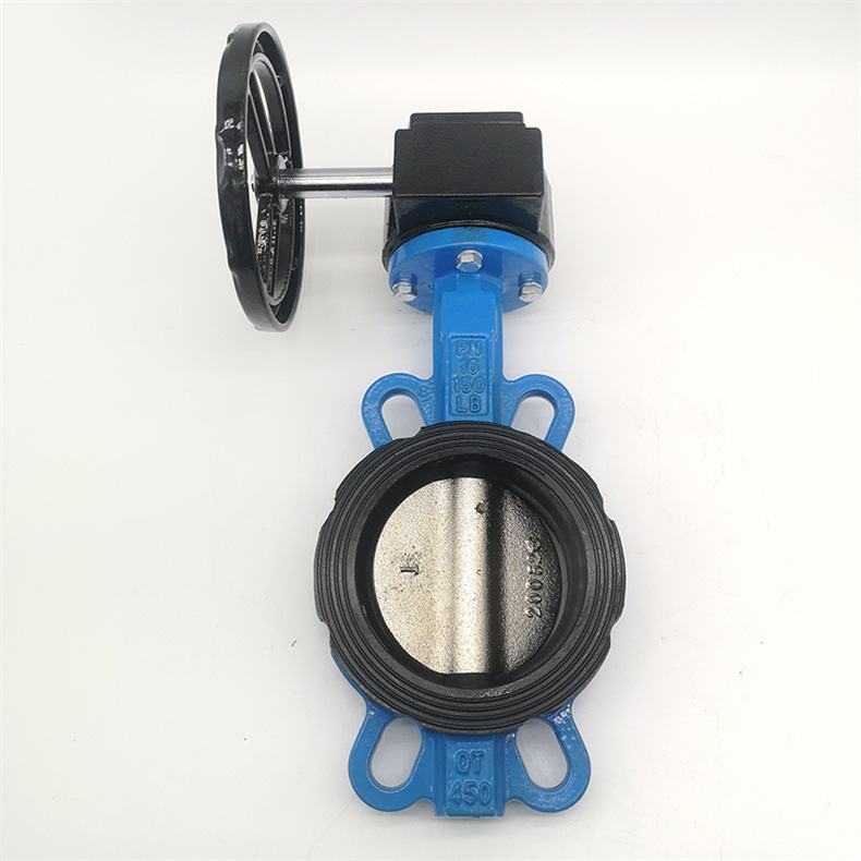 44.蜗轮对夹衬胶蝶阀 D371J-16Q津阀阀门-阿里巴巴