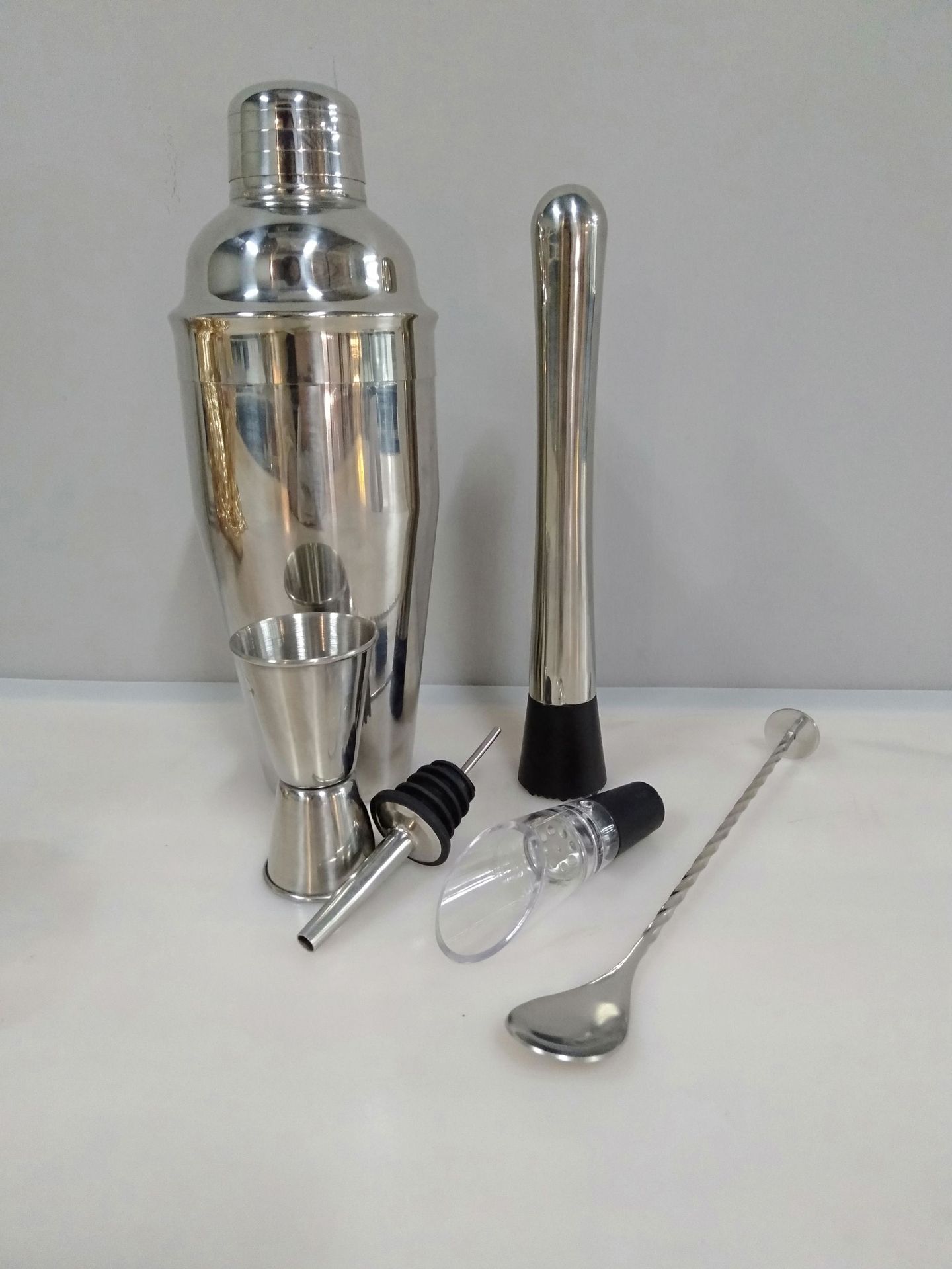 波士顿304不锈钢 调酒器套装 鸡尾酒调酒工具酒吧 雪克杯摇调酒壶-阿里巴巴