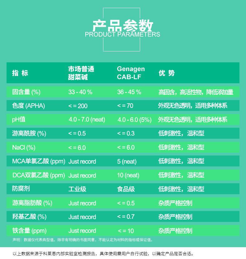 科莱恩 Genagen CAB LF 高固含低色度 cab-35椰油酰胺丙基甜菜碱-阿里巴巴