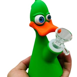 鸭子水烟壶 硅胶Duck water pipe烟斗 Silicone Pipe-阿里巴巴