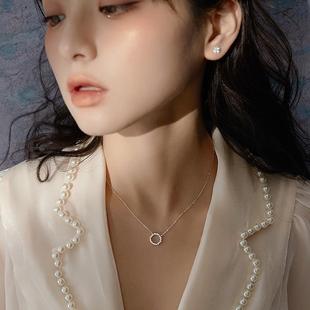 蓝色大海的传说项链女925银新潮网红ins简约气质choker气质锁骨链-阿里巴巴