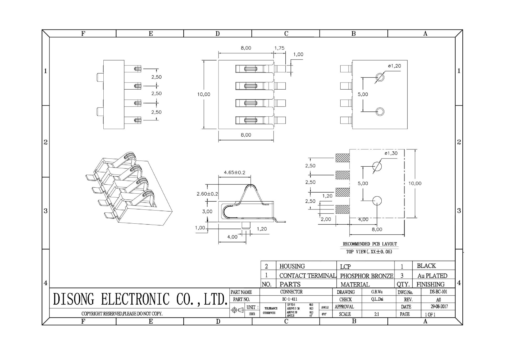 BATTERYCONNECTOR电池连接器4P电池座BC-1-411焊线式焊线专用-阿里巴巴