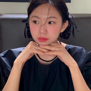 s925纯银fever同款黑玛瑙项链女ins冷淡风小众高级感手工串珠颈链-阿里巴巴