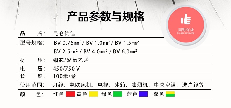 NH-BV 0.75 1.5 2.5 4 6 10平方单股铜芯聚氯乙烯绝缘耐火布电线-阿里巴巴