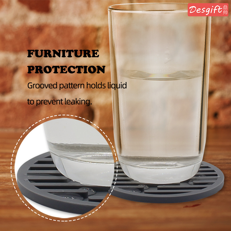 Thickened leached silica gel cup pad round heat insulation soft rubber ...