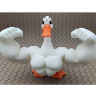 跨境新品Muscle goose打了鸡血的肌肉鹅3D打印摆件花园趣味装饰品-阿里巴巴