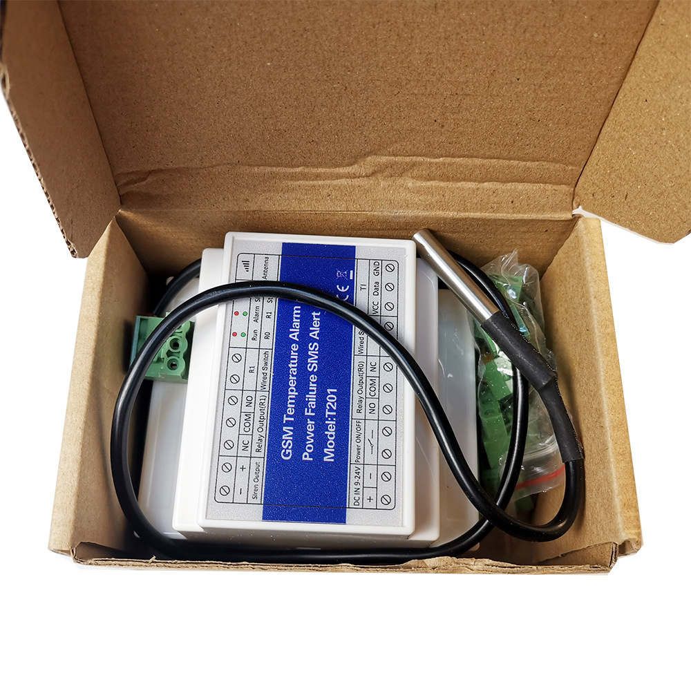 GSM2G/3G/4G T201远程检测温度电源状态继电器SMS短信电话报警器-阿里巴巴