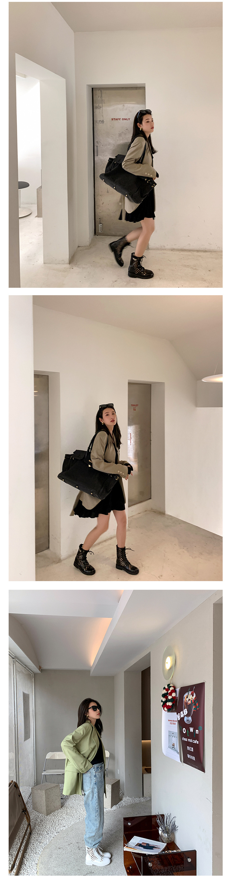 Chiko Seiko Round Toe Block Heels Boots