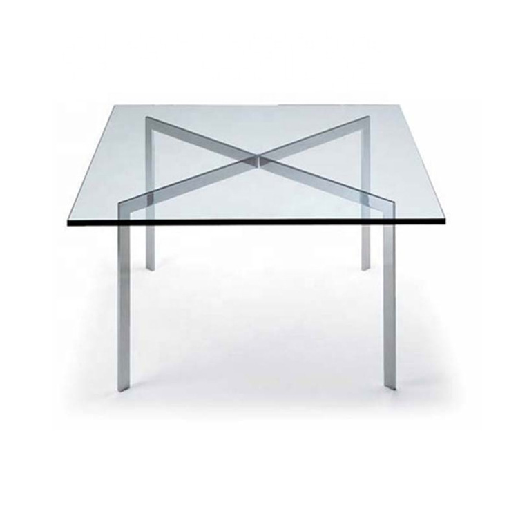Tugendhat Table图根哈特茶几不锈钢巴塞罗那钢化玻璃茶几咖啡桌-阿里巴巴