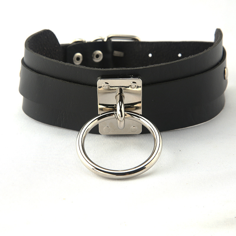 大铃铛项圈女m项链牵引绳人戴choker情趣配饰女仆脖子颈带狗链sm-阿里巴巴