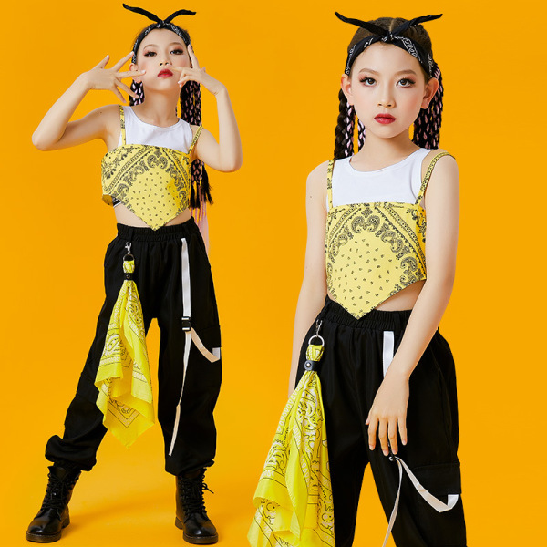 Hiphop street Jazz dance costume for girl's rapper singers gogo dancers ...