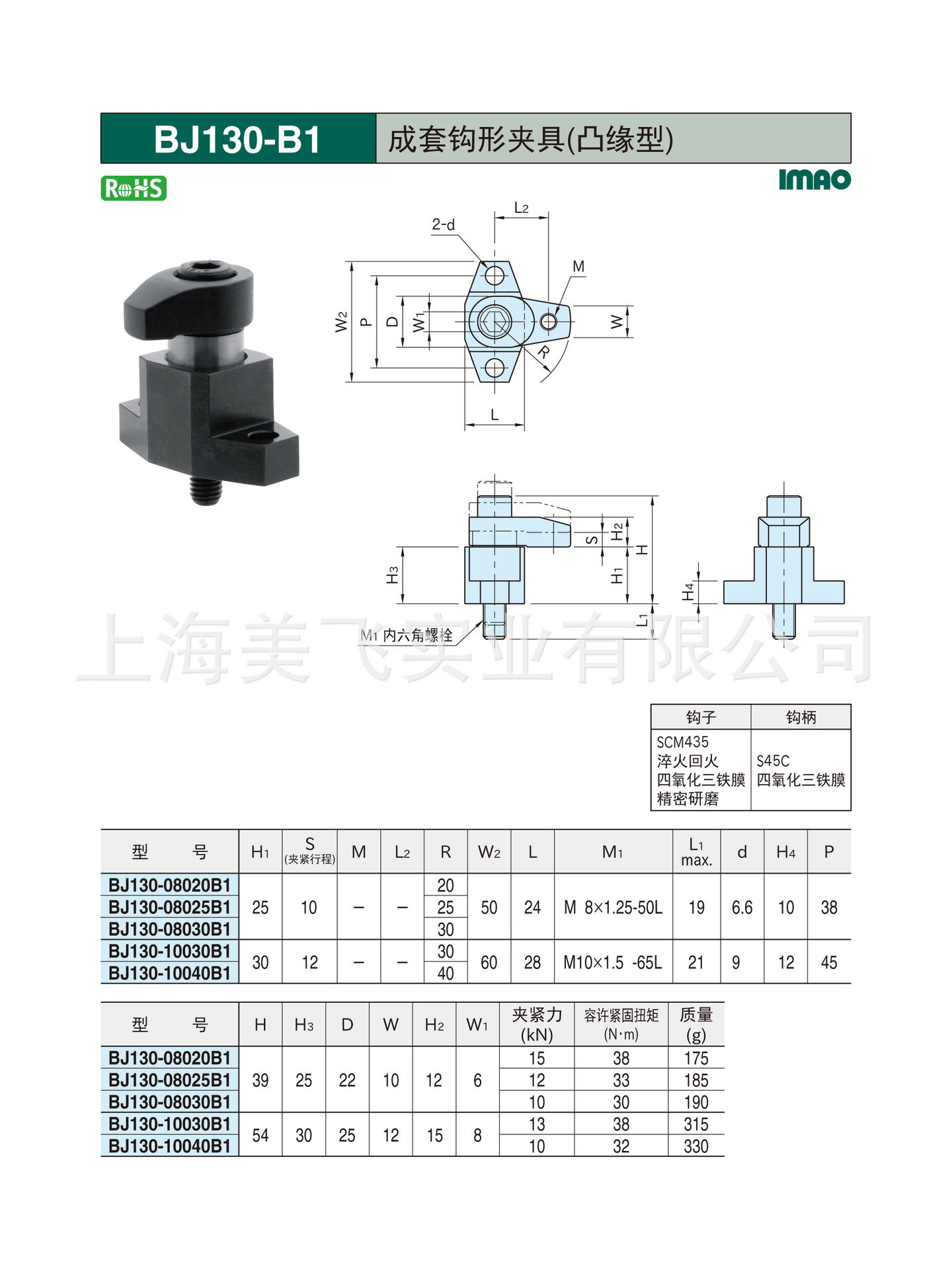 IMAO成套钩形夹具(凸缘型)BJ130-B1日本产-阿里巴巴