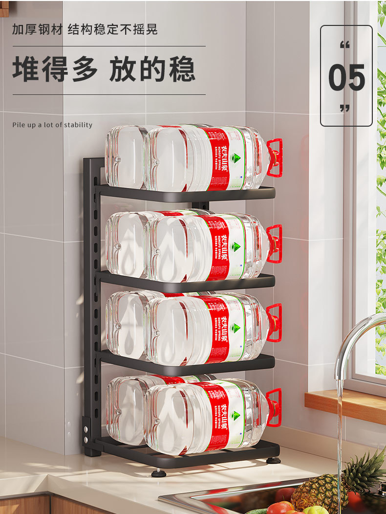 厨房置物架家用多层放锅架子多功能台面下水槽橱柜双边锅具收纳架-阿里巴巴