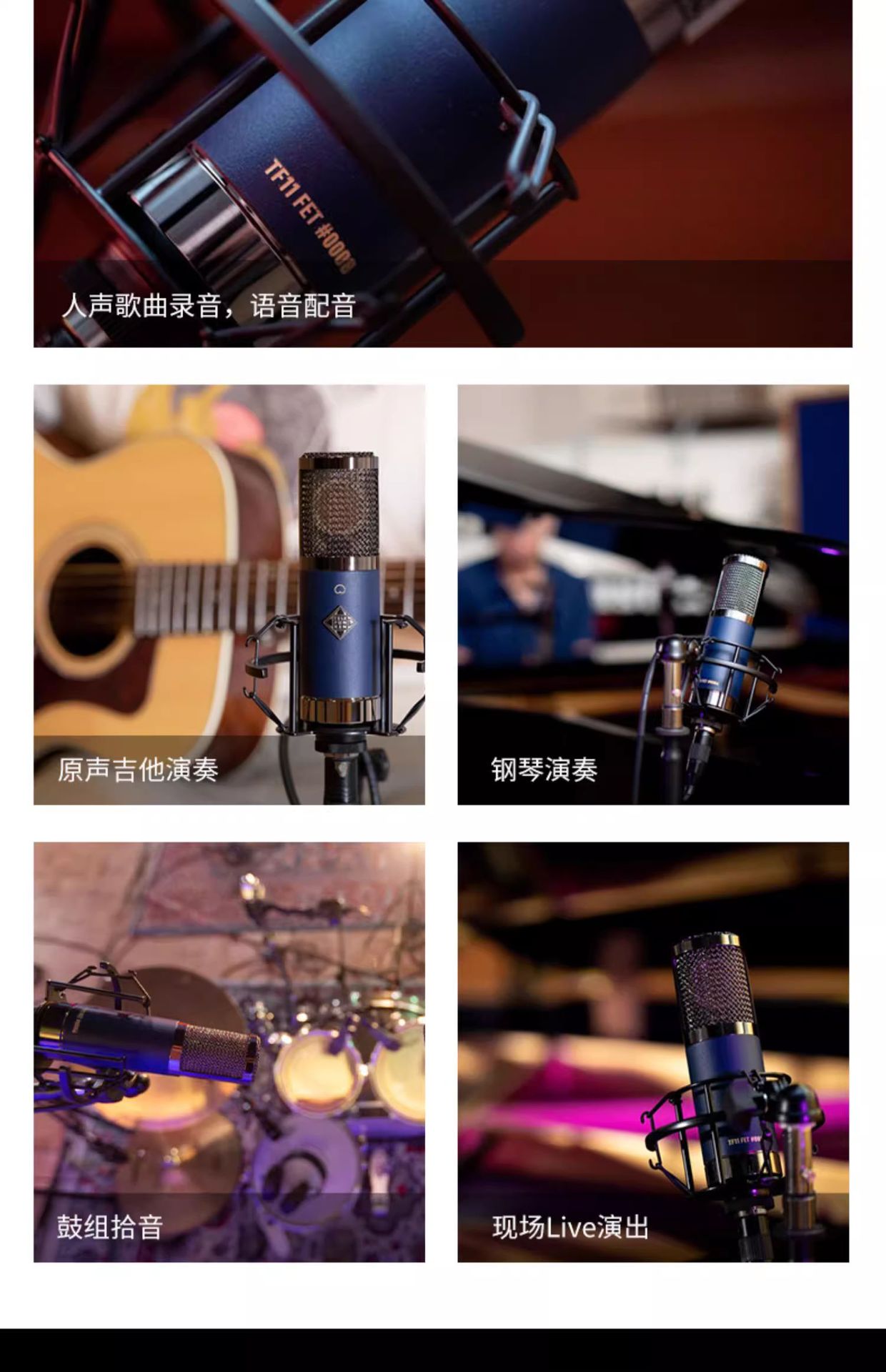 TELEFUNKEN/德律风根TF11大振膜心型指向电容话筒 直播录音麦克风-阿里巴巴